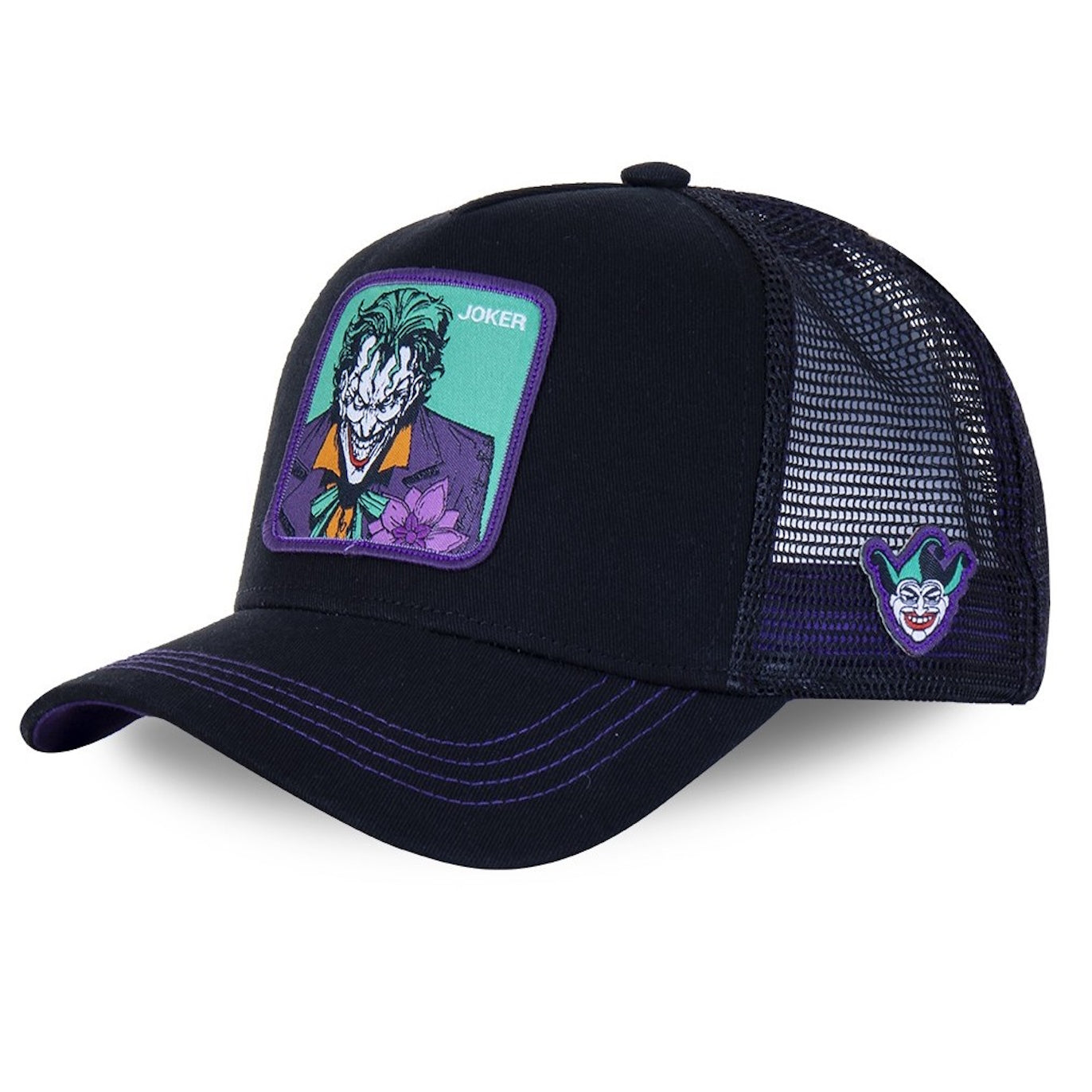 CAPSLAB Casquette Trucker Dc Comics Joker Snapback Noir – Croisicap